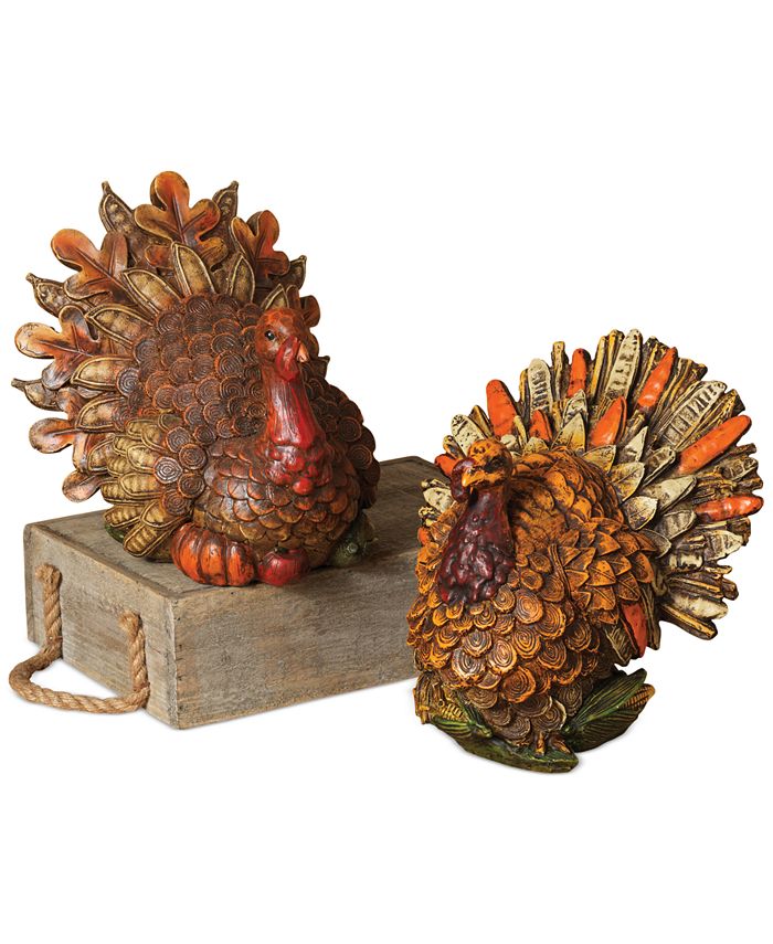 Gerson & Gerson Gerson Resin Turkey Centerpiece - Macy's