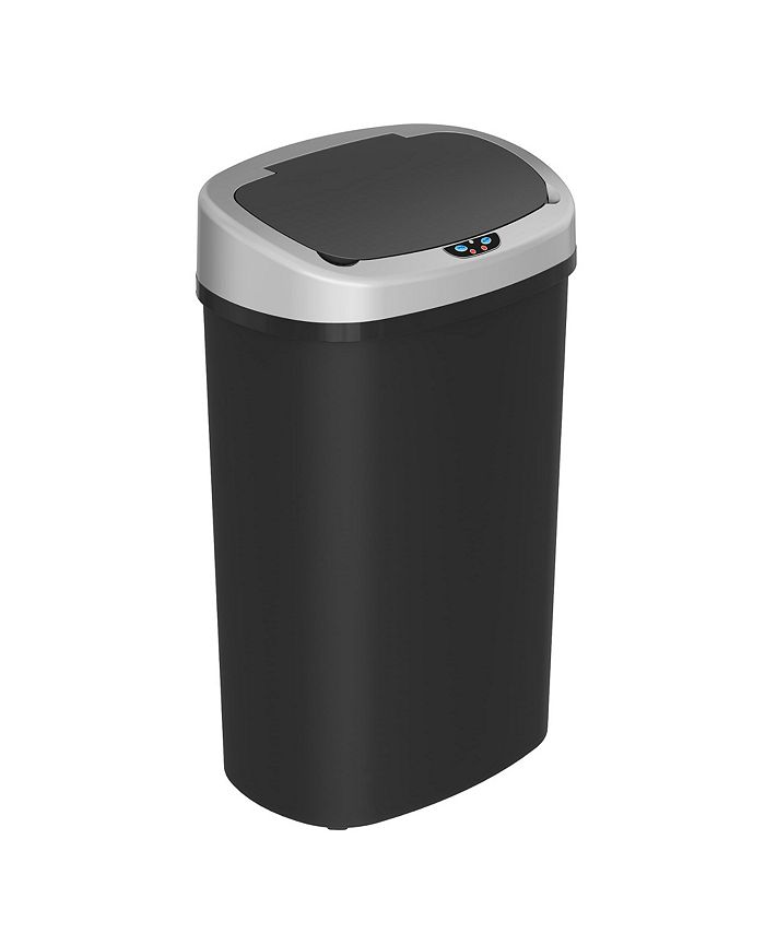 iTouchless 13 Gallon Sensor Kitchen Trash Can with Lid and Odor Filter ...