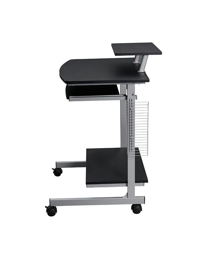 Simplie Fun Compact Computer Cart With Storage, Graphite - Macy's