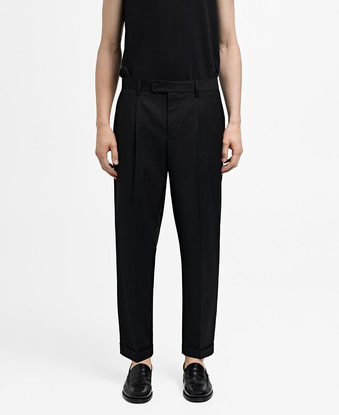 MANGO Men's Regular Fit Suit Pants - Macy's