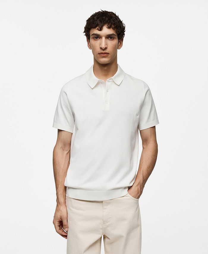MANGO Men's Fine-Knit Polo Shirt - Macy's