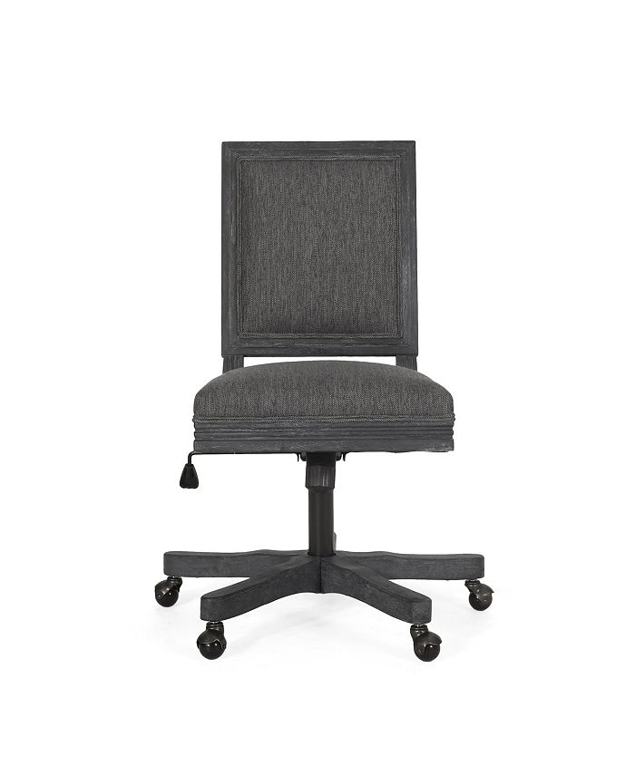 Simplie Fun Rustic Swivel Office Chair with Adjustable Height and ...