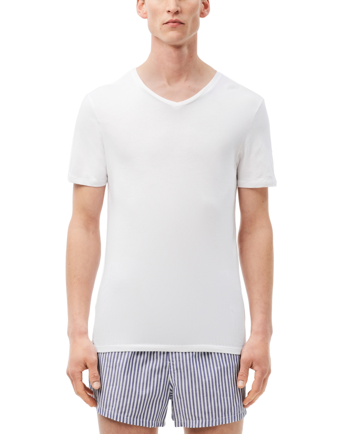 Click here for Lacoste Mens 3-Pack Slim-Fit V-Neck Undershirts -... prices