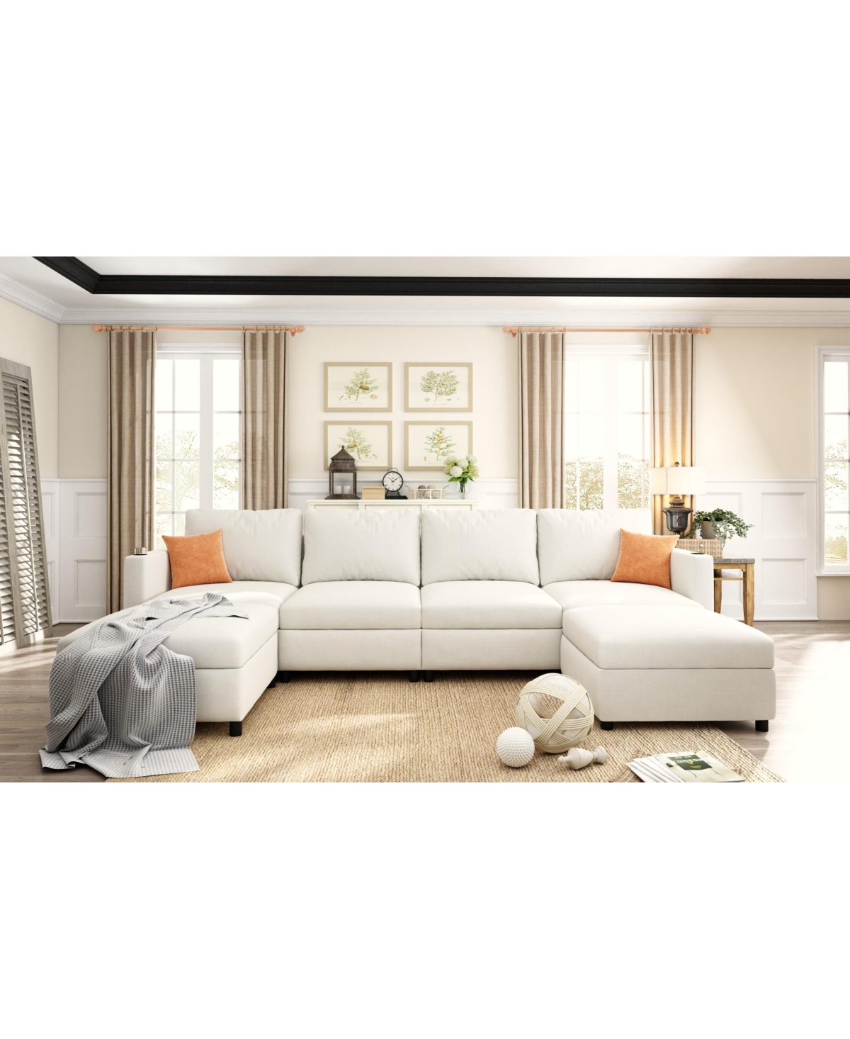 Click here for Streamdale Furniture Elegant Sectional Sofa with S... prices