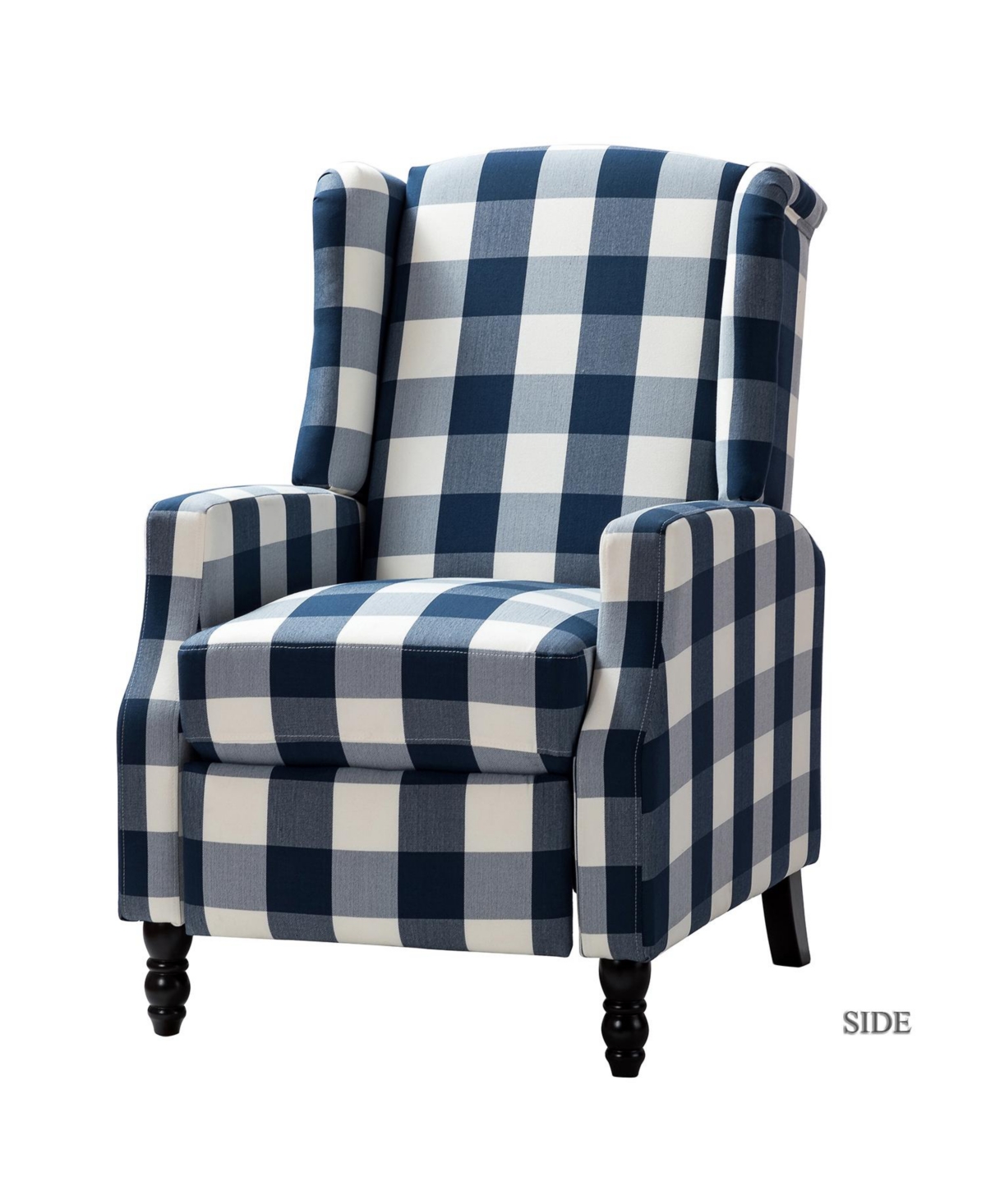 Click here for Franco Genuine Leather Manual Recliner - Navy prices