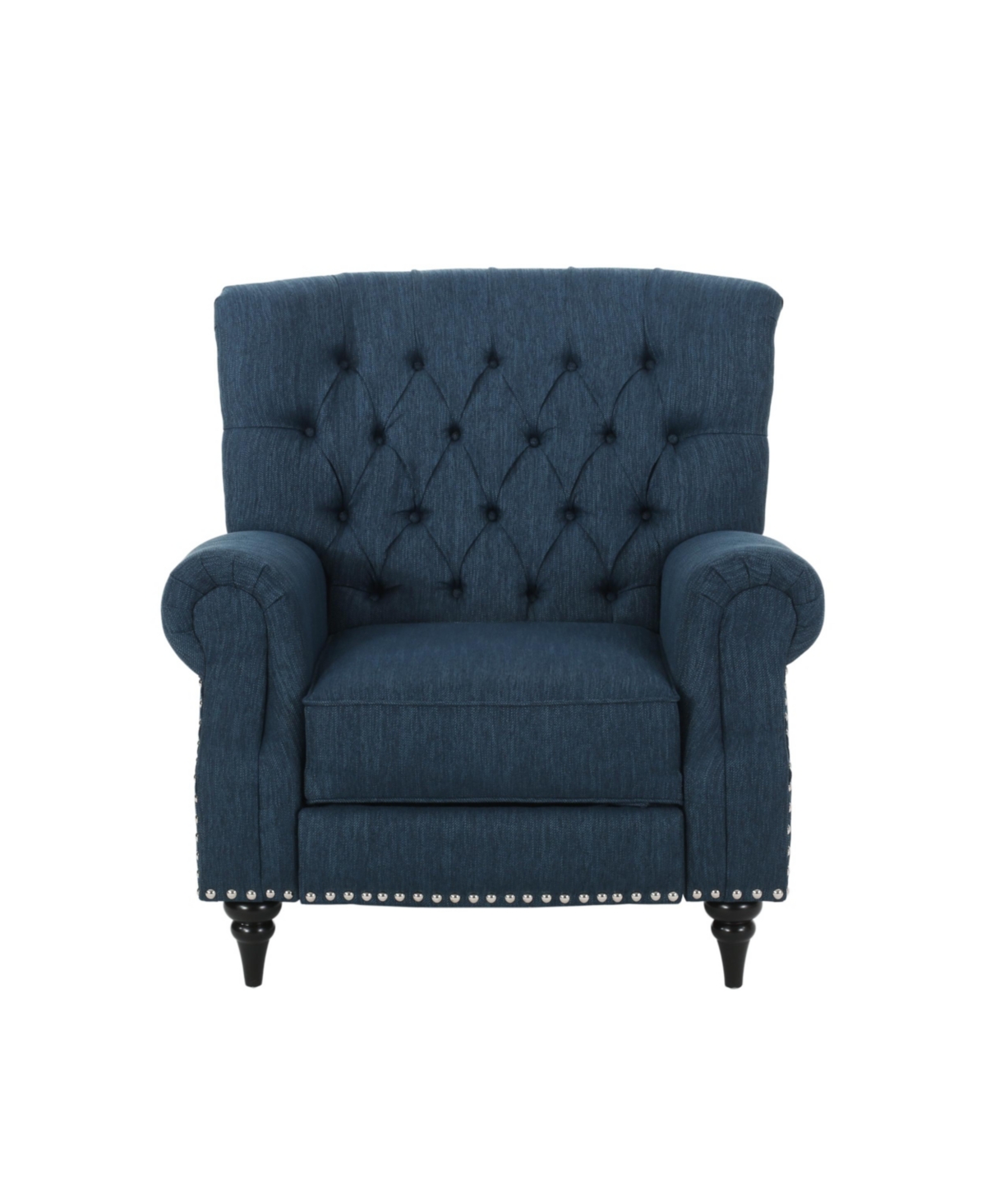 Click here for Streamdale Classic Style Navy Blue Fabric Push Bac... prices