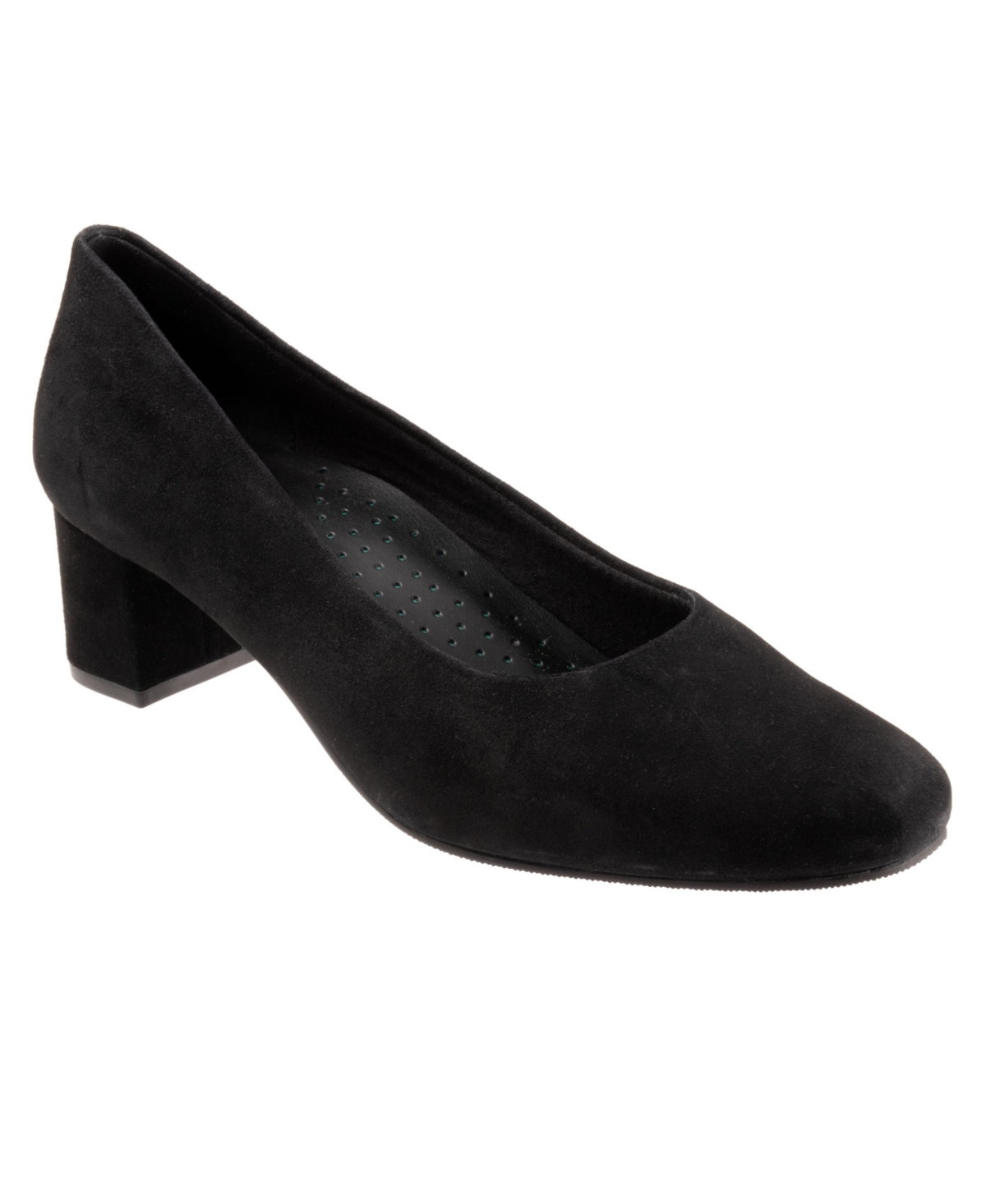 Click here for Trotters Daria Pump - Black suede prices