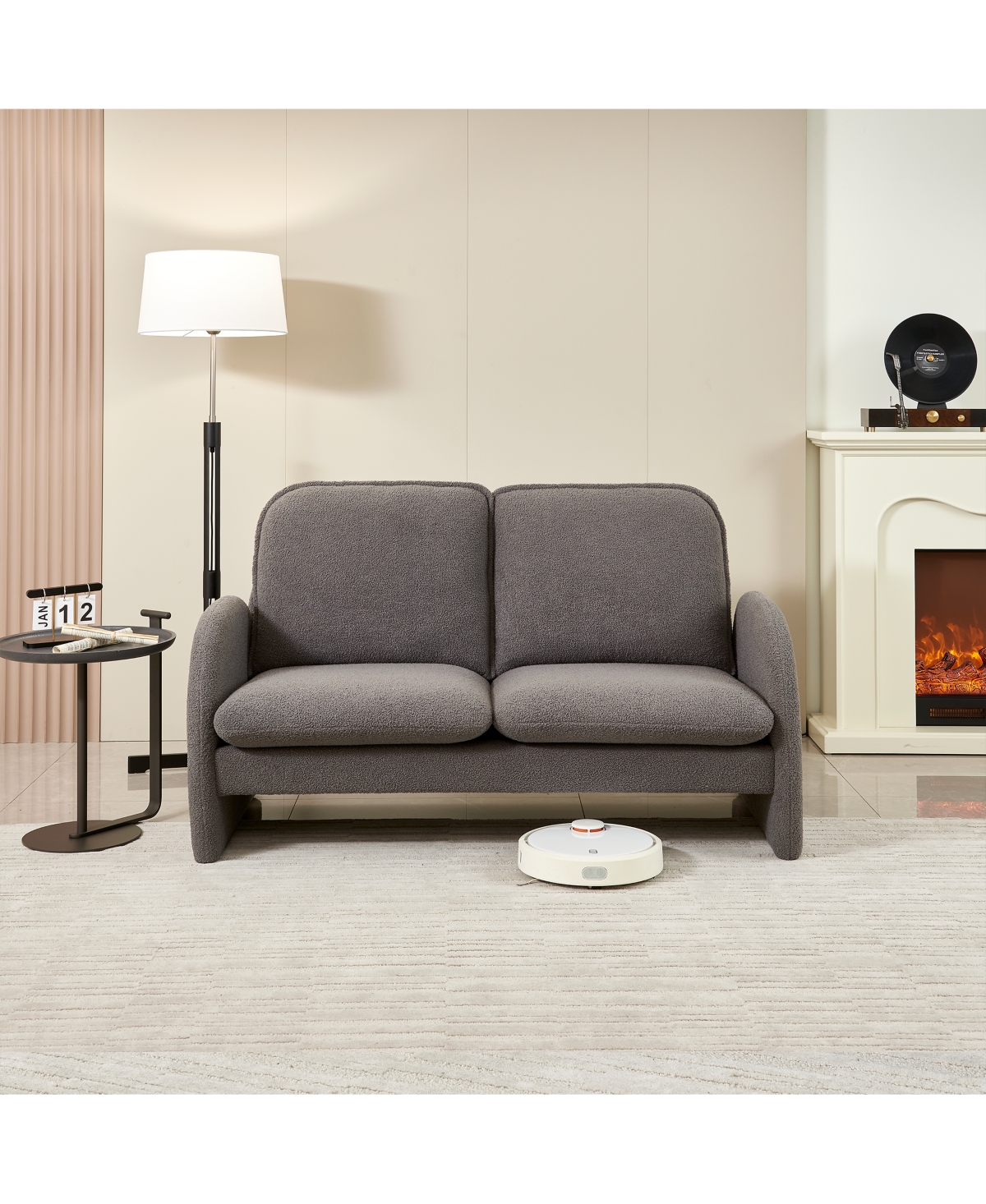 Click here for Streamdale Furniture Modern Sherpa Fabric Loveseat... prices