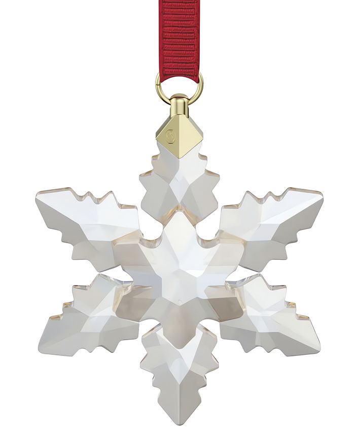 Swarovski 2024 Gold-Tone Accent Crystal Snowflake Ornament - Macy's