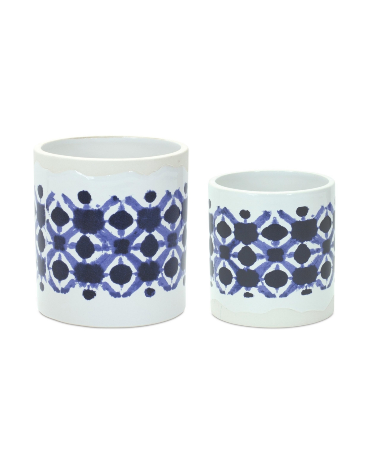 Click here for Slickblue Tie-dye Print Ceramic Pot (Set of 2) - W... prices