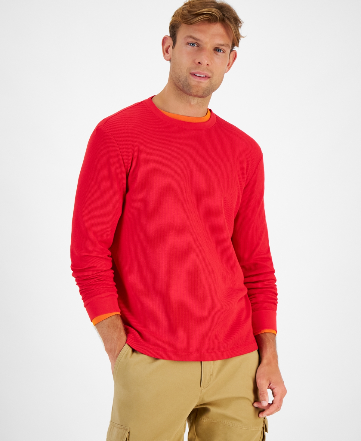 Click here for Club Room Mens Thermal Long-Sleeve Ribbed Crewneck... prices