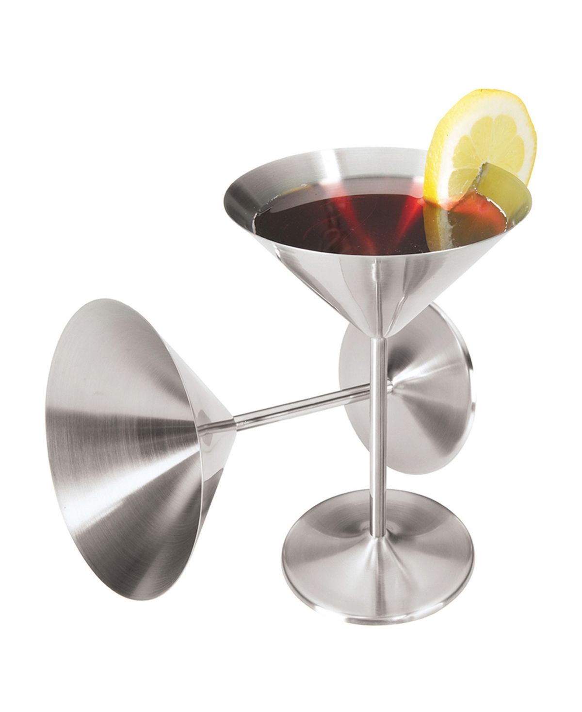 Click here for Oggi Set of 2  8oz Stainless Steel Martini Glasses... prices