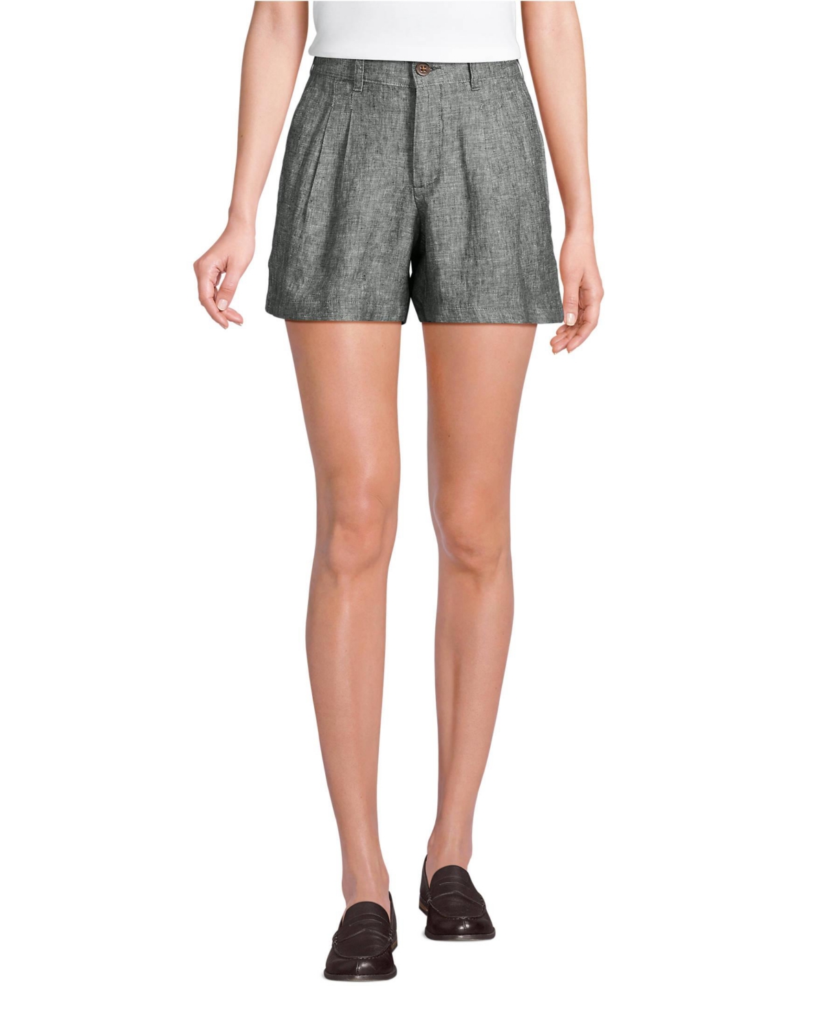 Click here for Lands End Womens High Rise Pleated A-line 5"... prices