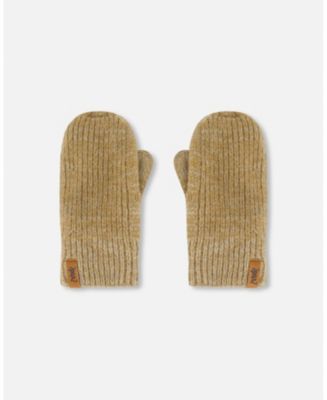Deux par Deux Kids Unisex Knitted Mittens Taupe - Toddler|Child - Macy's
