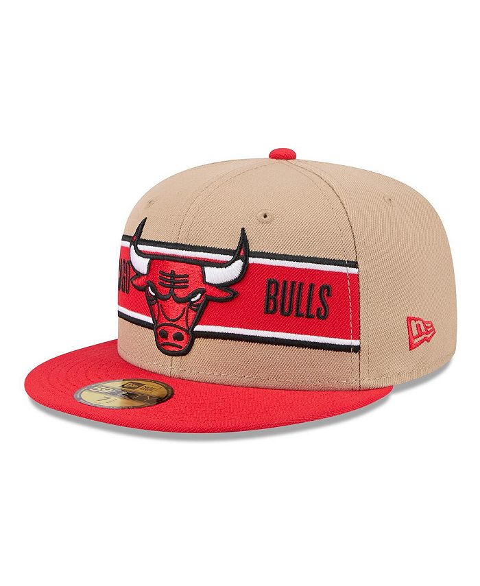 New Era Men's Tan/Red Chicago Bulls 2024 NBA Draft 59FIFTY Fitted Hat ...