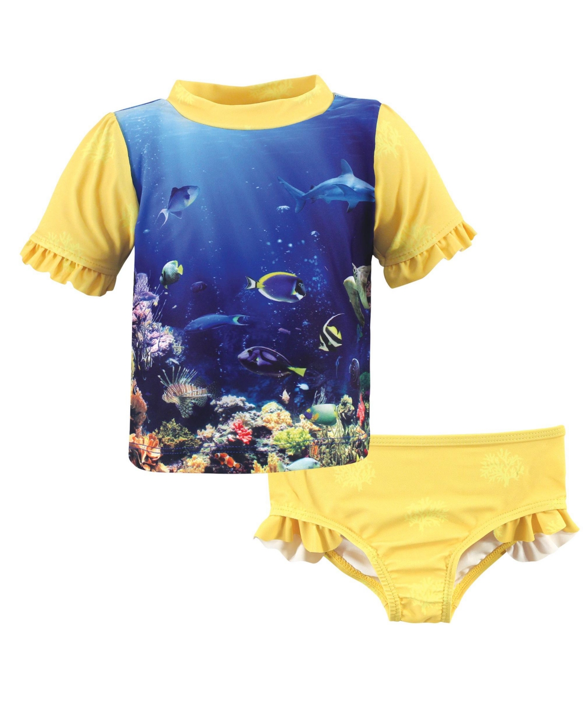 Click here for Hudson Baby Baby Girls Hudson Swim Rashguard Set... prices