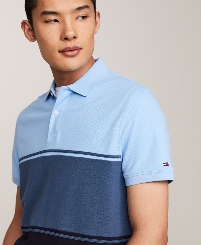 Tommy Hilfiger Men's Regular-Fit Colorblocked Polo Shirt - Macy's