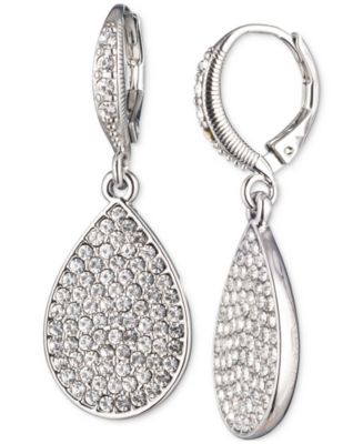 Givenchy Pavé Crystal Pear-Shape Drop Earrings - Macy's
