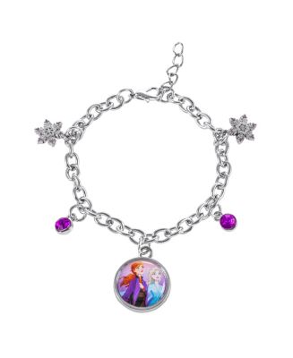 Disney Frozen Charm Bracelet with Frozen Snowflake Charms - Macy's