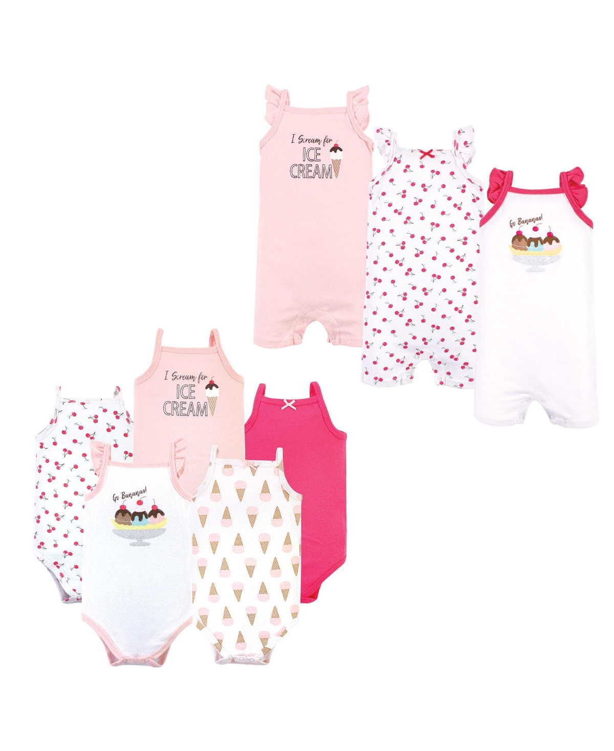 Click here for Hudson Baby Baby Girls Hudson Cotton Bodysuits and... prices