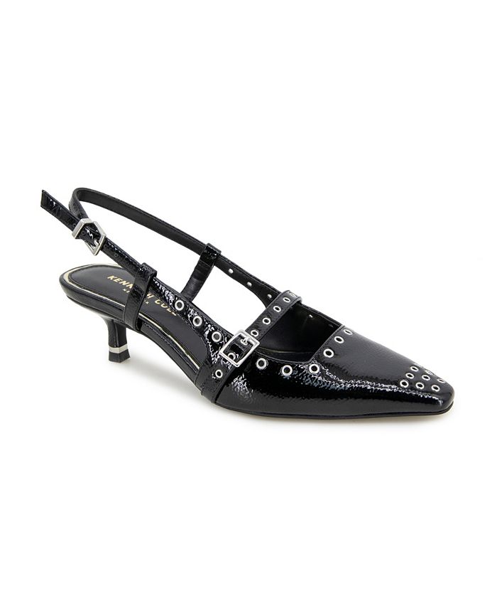 Kenneth Cole New York Women's Martha Eyelet Kitten Heel Pumps - Macy's