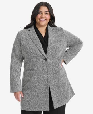 DKNY Plus Size Double D Topper Blazer - Macy's