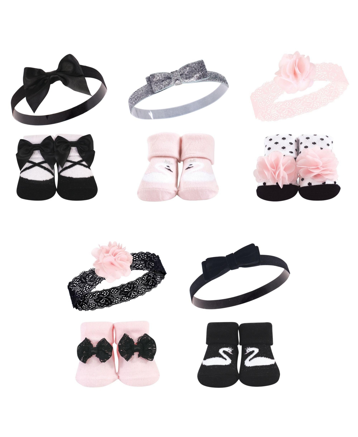 Click here for Hudson Baby Girls 10Pc Headband and Socks Set - Sw... prices