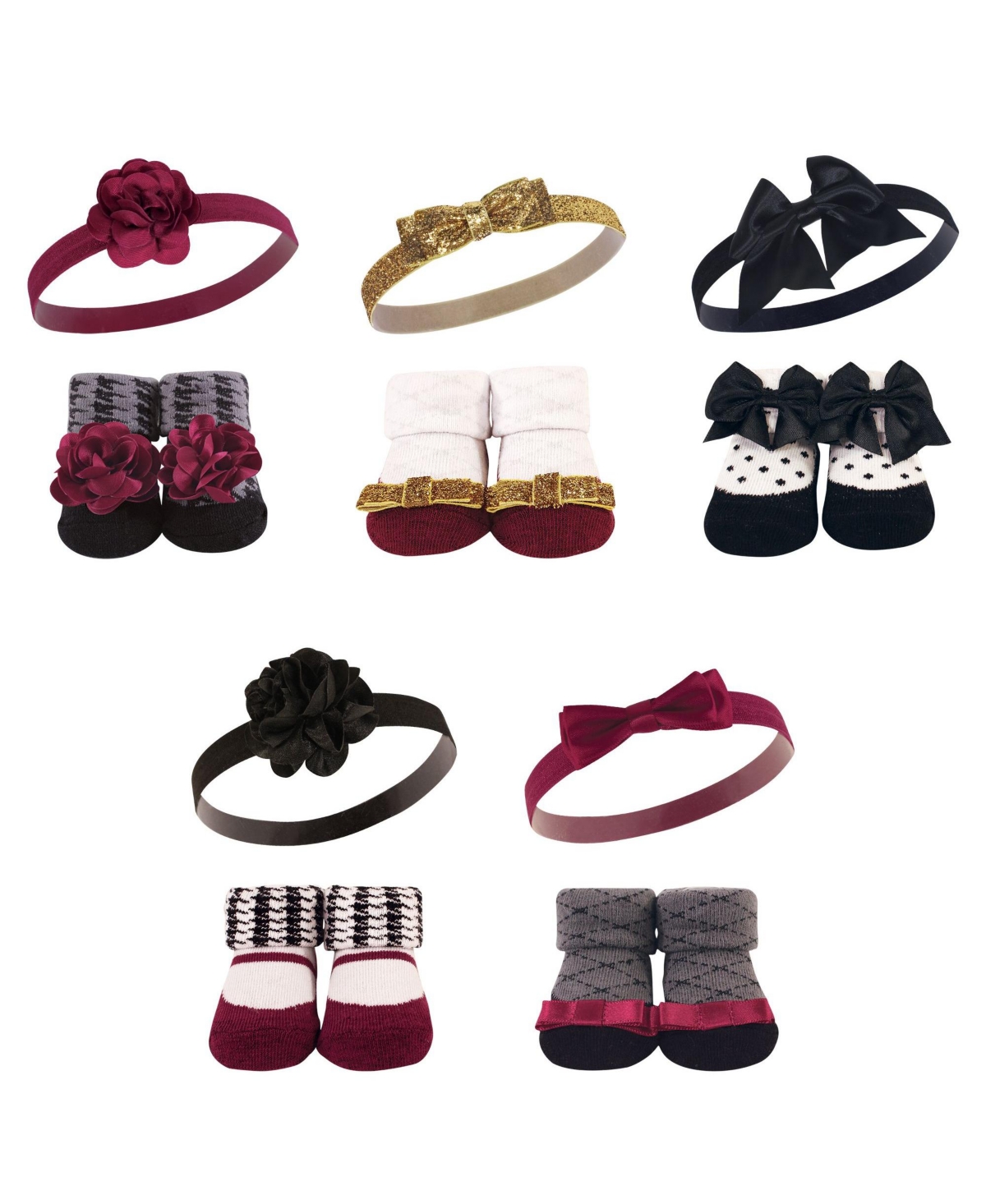 Click here for Hudson Baby Baby Girls 10Pc Headband and Socks Set... prices