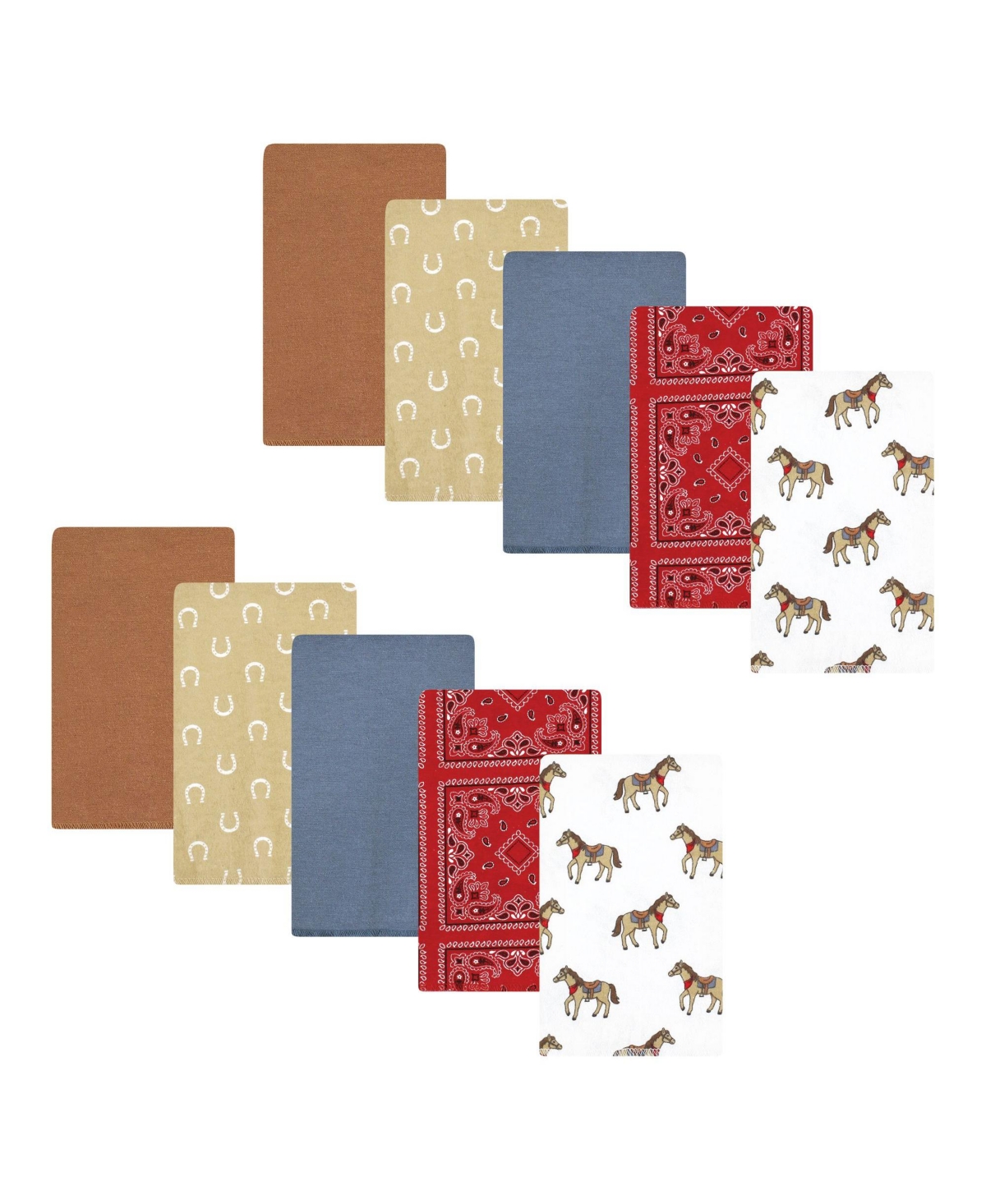 Click here for Hudson Baby Boys Ten-Piece Cotton-Poly Flannel Bur... prices