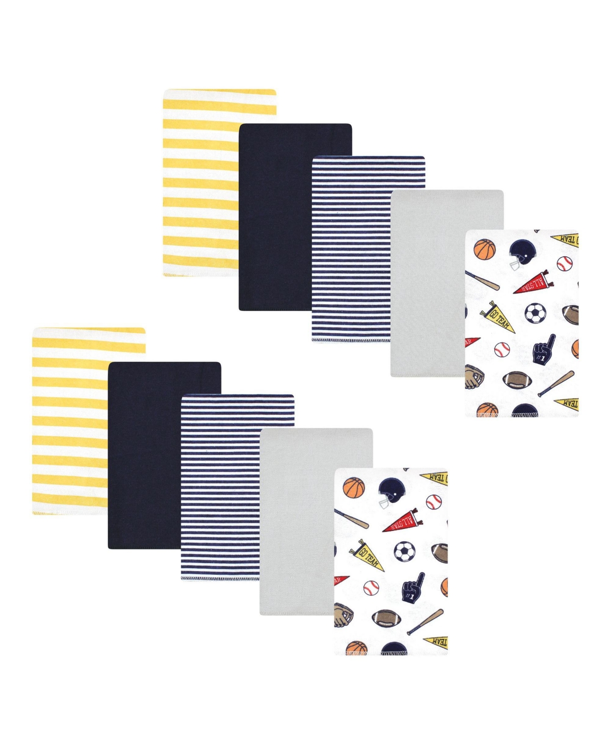 Click here for Hudson Baby Boys Ten-Piece Cotton-Poly Flannel Bur... prices