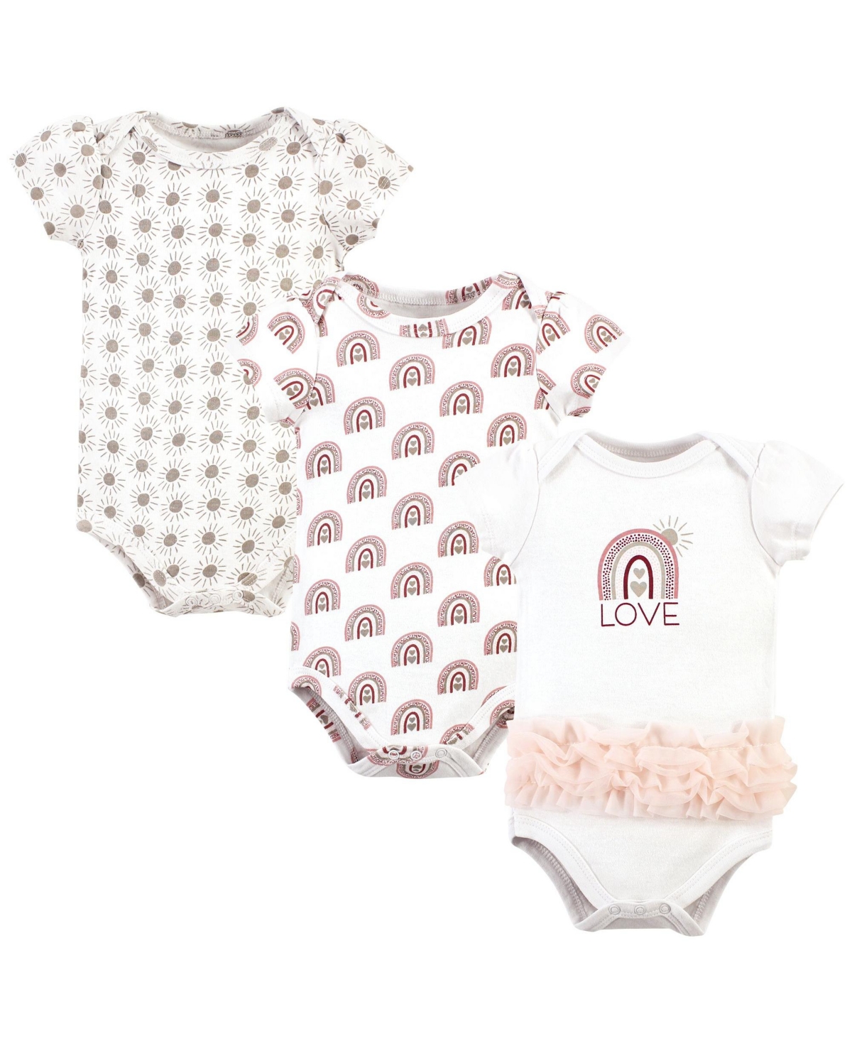 Click here for Hudson Baby Baby Girls Hudson Cotton Bodysuits 3-P... prices