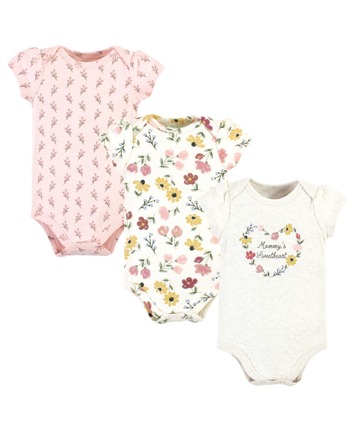 Click here for Hudson Baby Baby Girls Hudson Cotton Bodysuits 3-P... prices