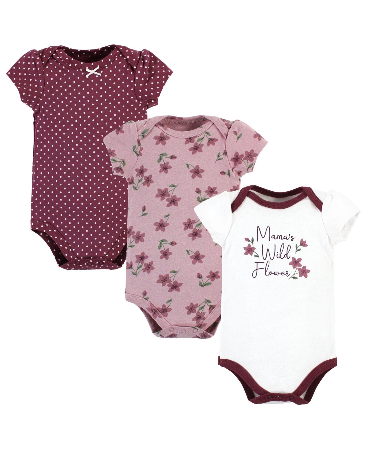 Click here for Hudson Baby Baby Girls Hudson Cotton Bodysuits 3-P... prices