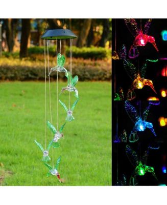 Yescom Hummingbird Solar LED Light Wind Chimes Home Garden Xmas Gift ...