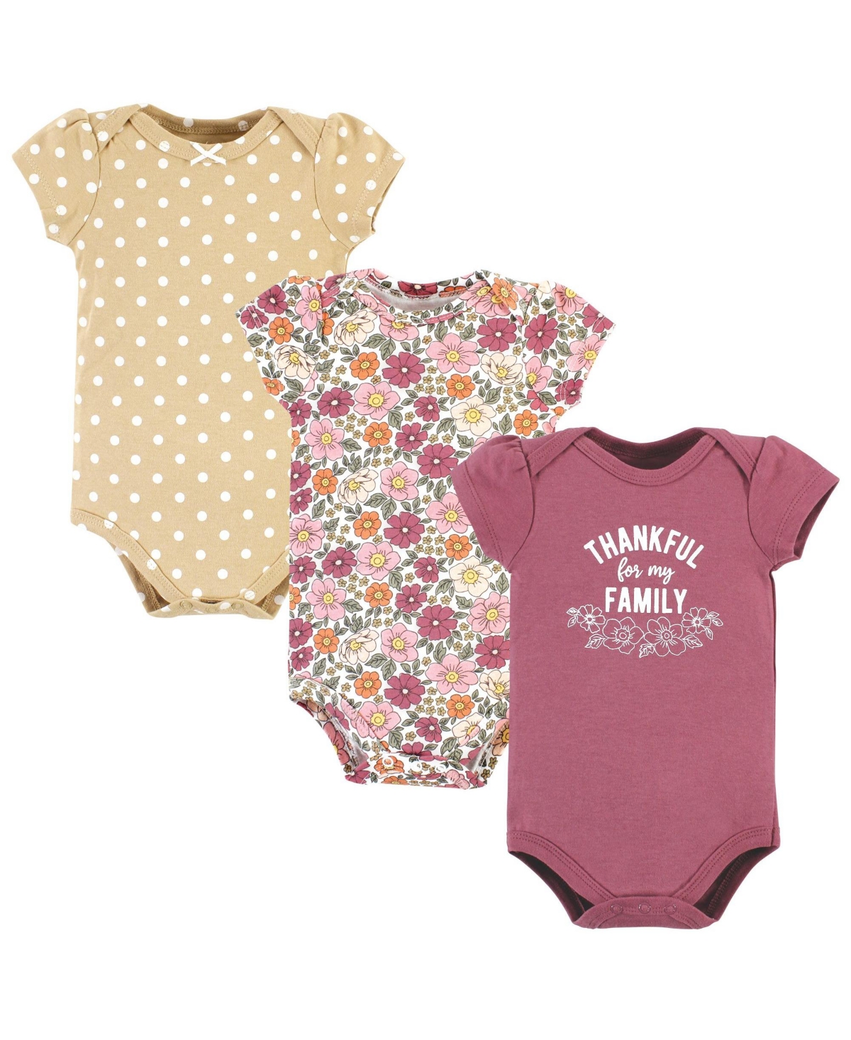 Click here for Hudson Baby Baby Girls Hudson Cotton Bodysuits 3-P... prices