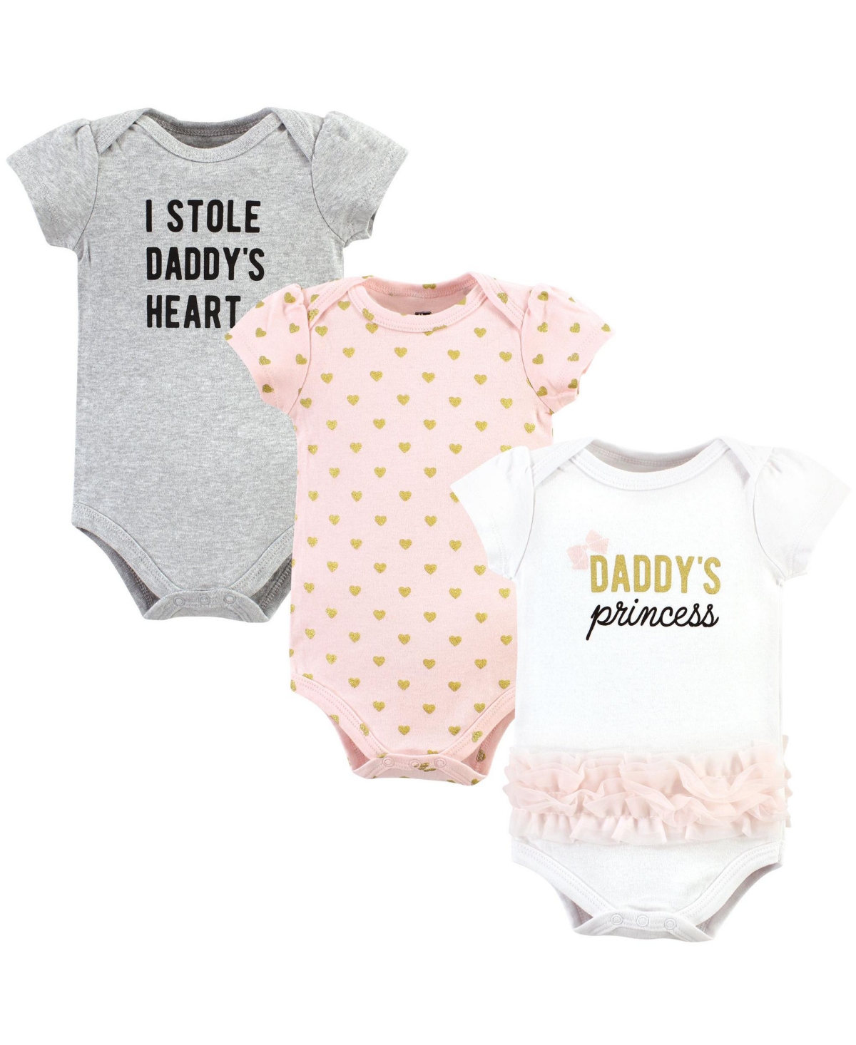Click here for Hudson Baby Baby Girls Hudson Cotton Bodysuits 3-P... prices