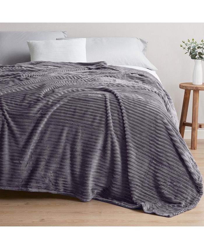 Clara Clark Ultra Soft Lightweight Cut Plush Fleece Blanket - Twin 66 ...