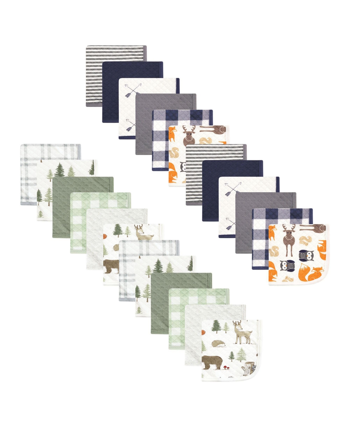 Click here for Hudson Baby 24Pc Quilted Cotton Washcloths  Forest... prices