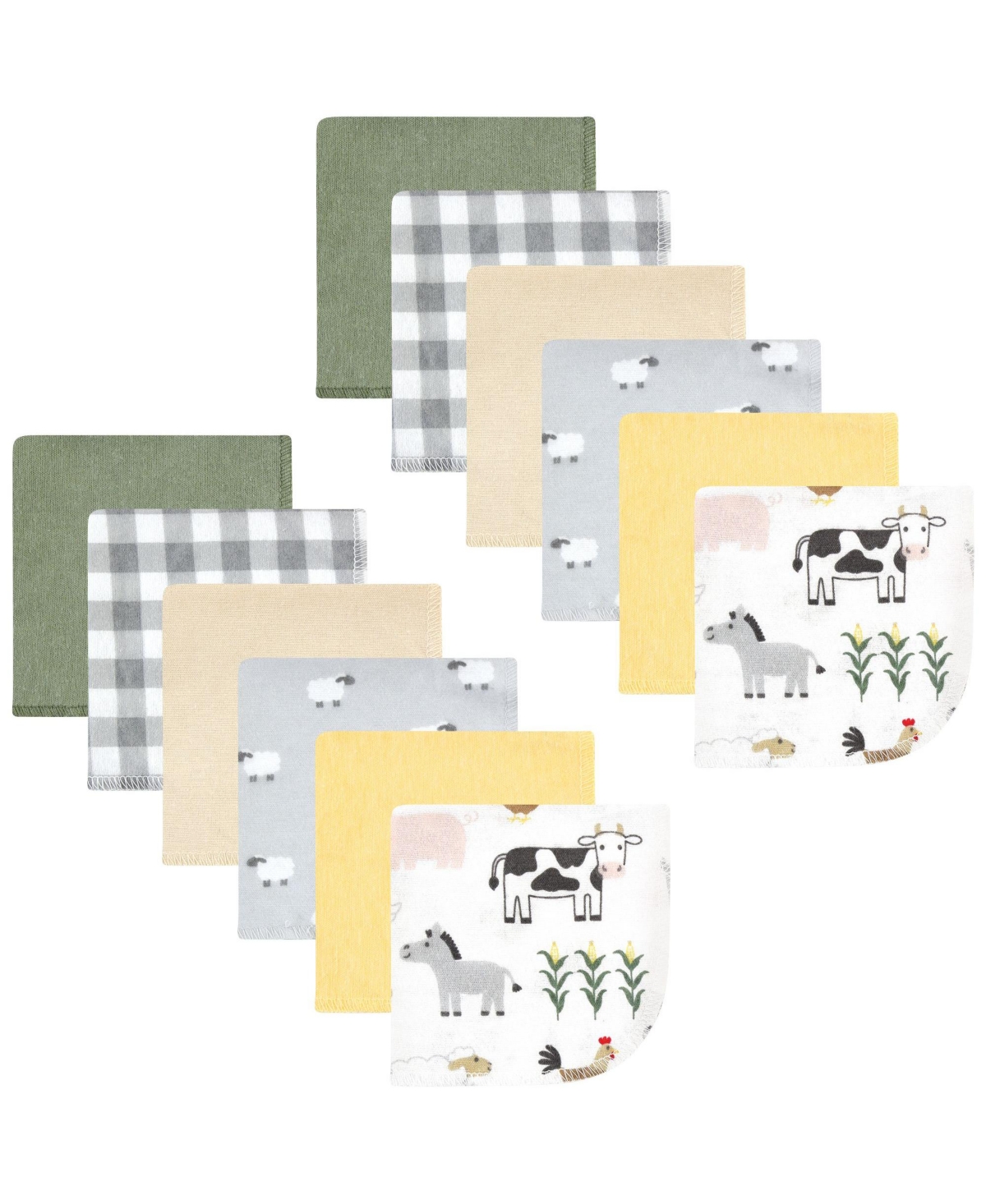 Click here for Hudson Baby Flannel Cotton Washcloths  Brown Bear... prices