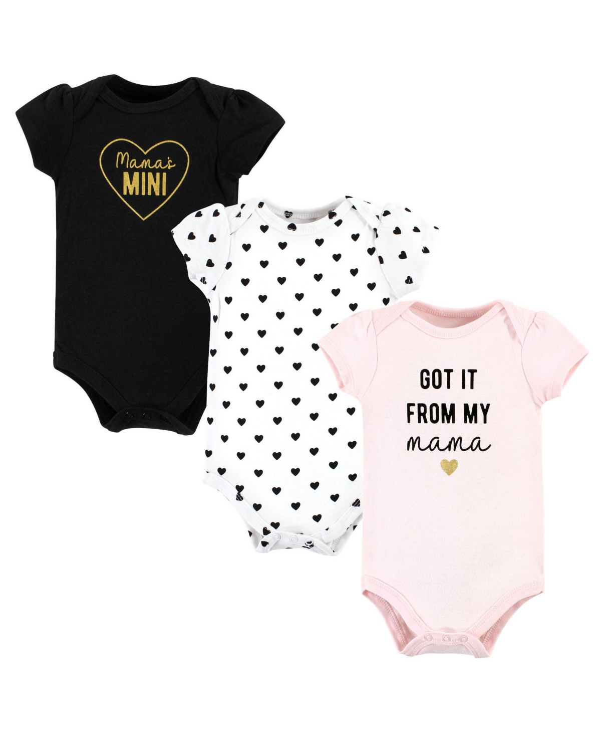 Click here for Hudson Baby Baby Girls Hudson Cotton Bodysuits 3-P... prices