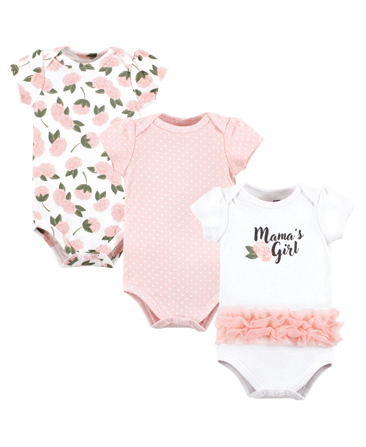 Click here for Hudson Baby Baby Girls Hudson Cotton Bodysuits 3-P... prices
