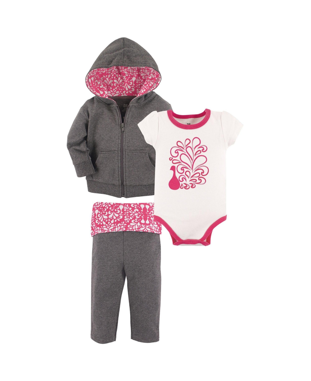 Click here for Yoga Sprout Toddler Girls Cotton Hoodie  Bodysuit... prices