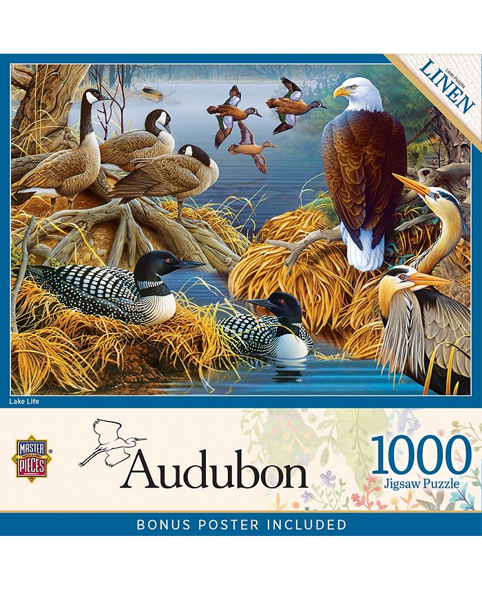 Masterpieces Audubon - Lake Life 1000 Piece Jigsaw Puzzle for Adults ...