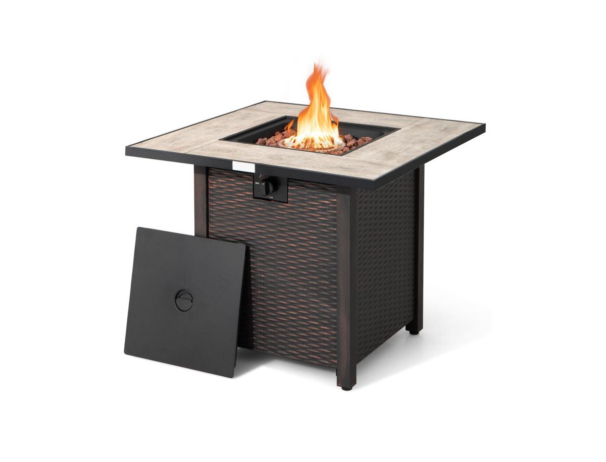 Click here for Slickblue 30 Inch Square Propane Gas Fire Pit Tabl... prices
