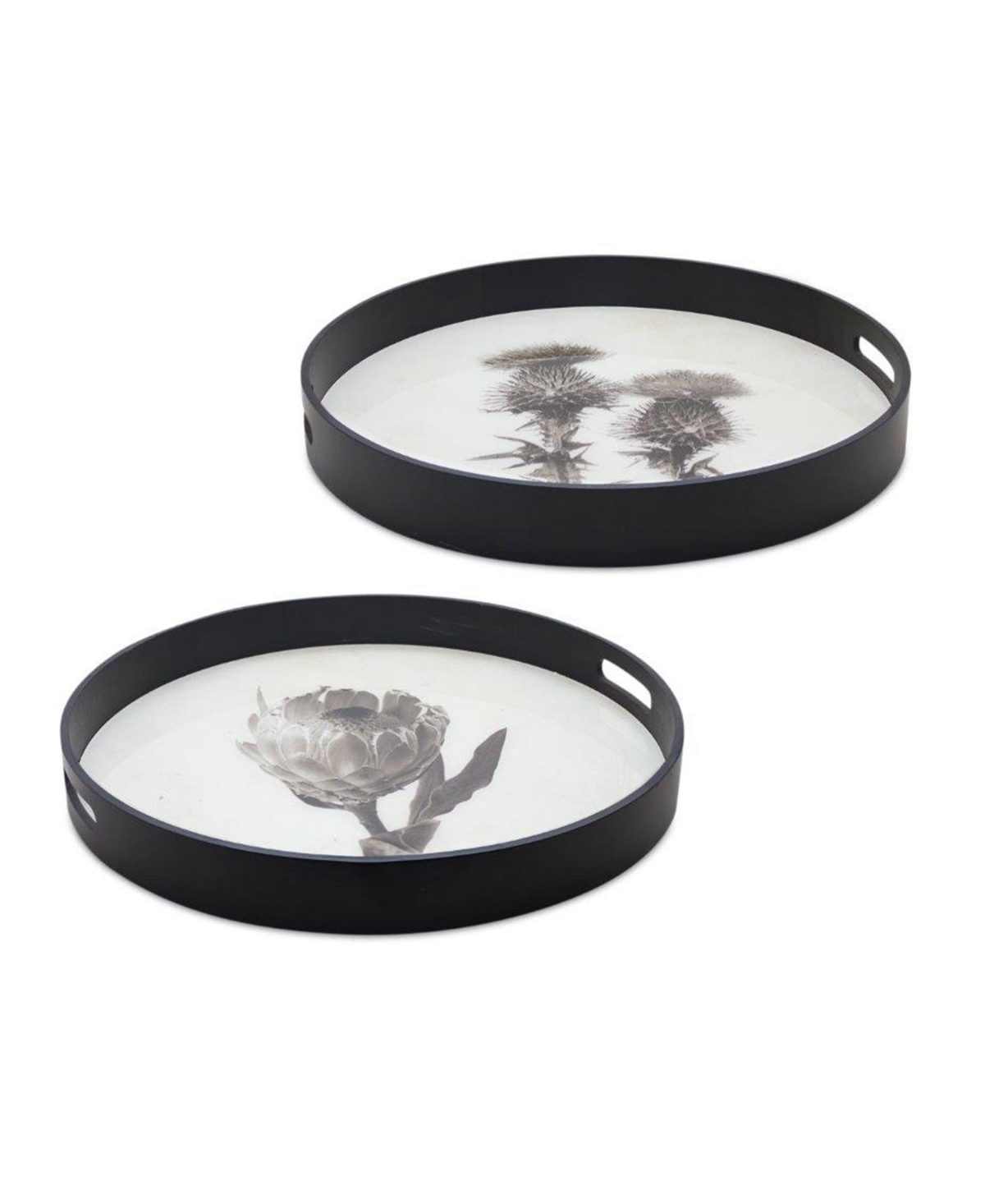 Click here for Slickblue Set of 2 Botanical Design Trays - Stylis... prices