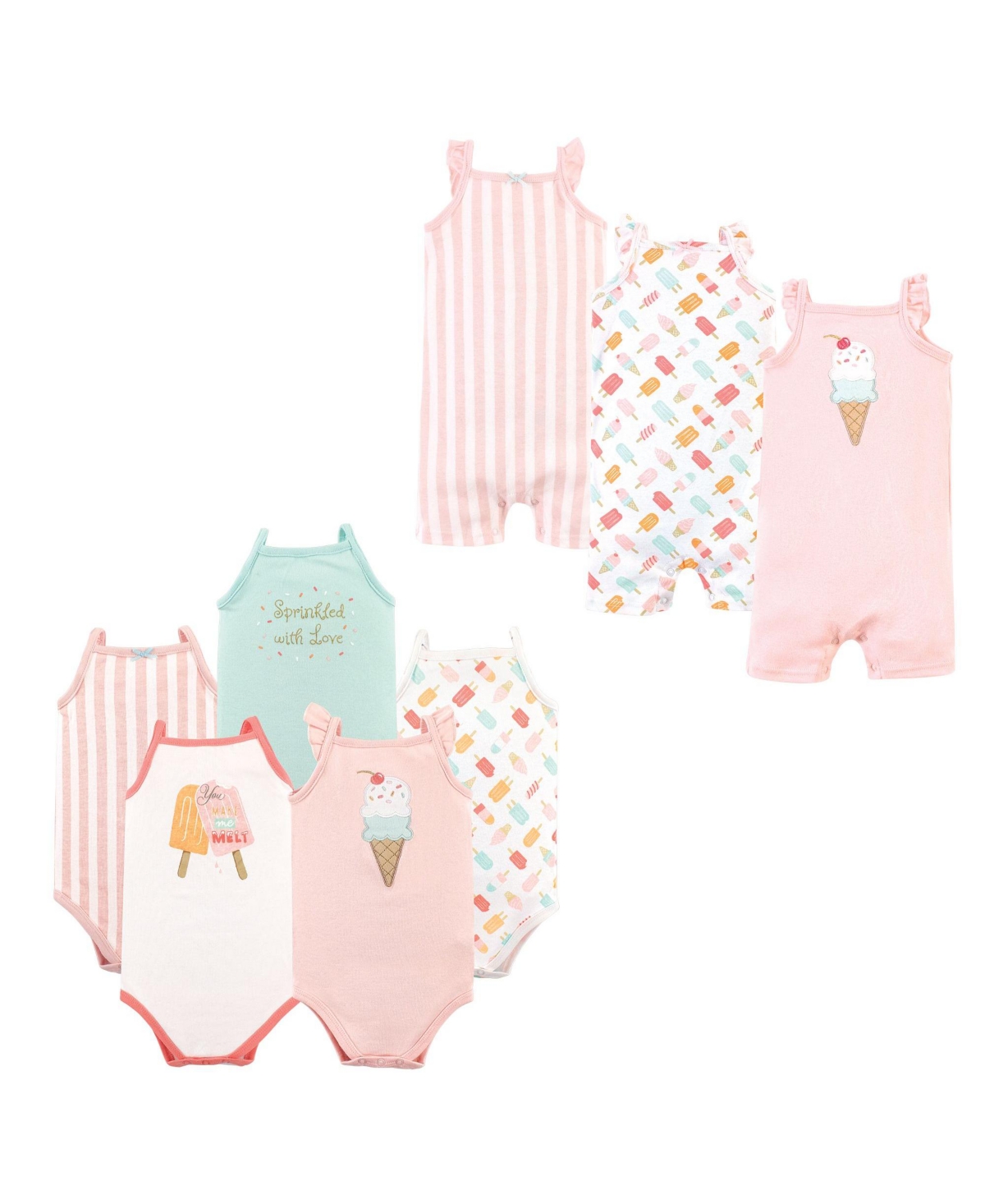Click here for Hudson Baby Baby Girls Hudson Cotton Bodysuits and... prices