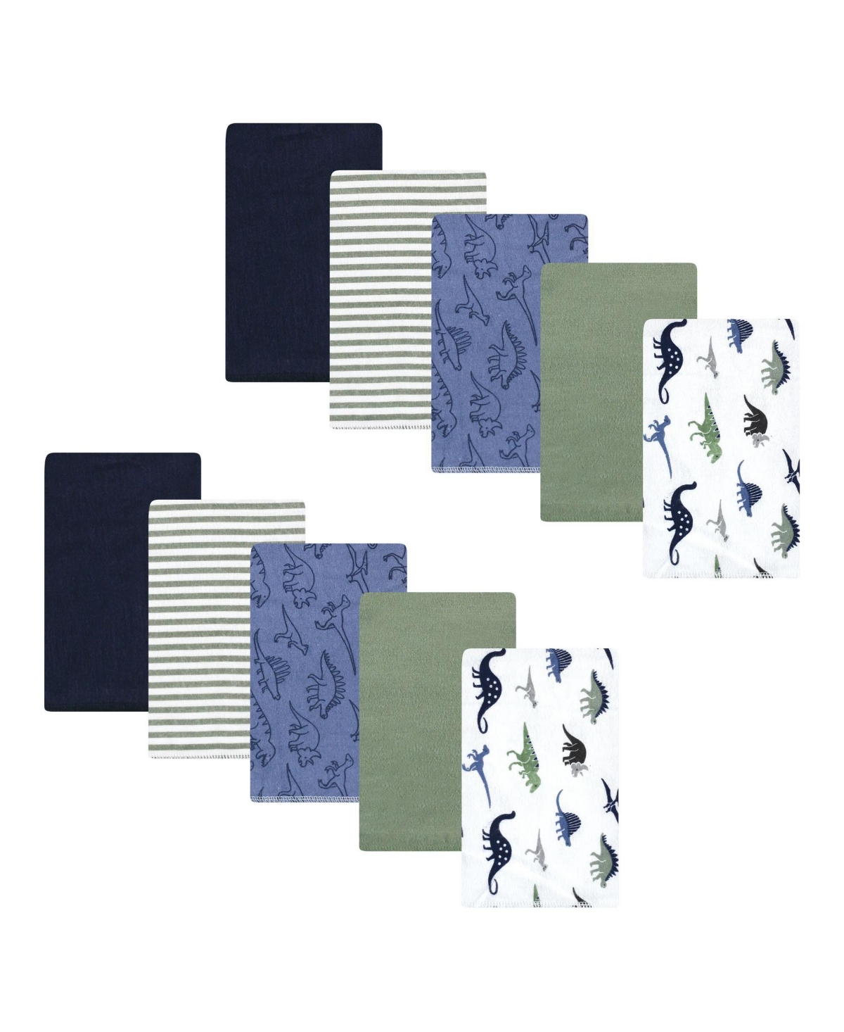 Click here for Hudson Baby Boys Ten-Piece Cotton-Poly Flannel Bur... prices
