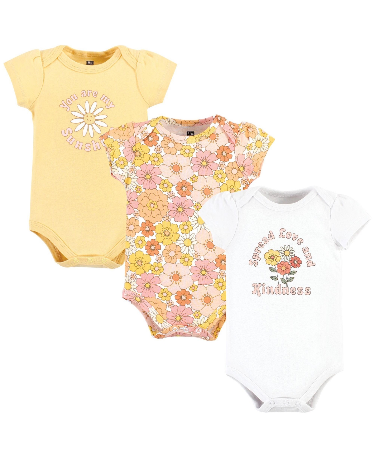 Click here for Hudson Baby Baby Girls Hudson Cotton Bodysuits 3-P... prices