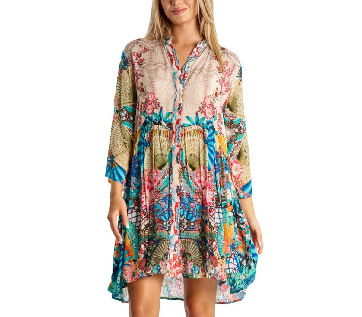 Click here for La Moda Clothing Womens Short pleated dress - Ligh... prices