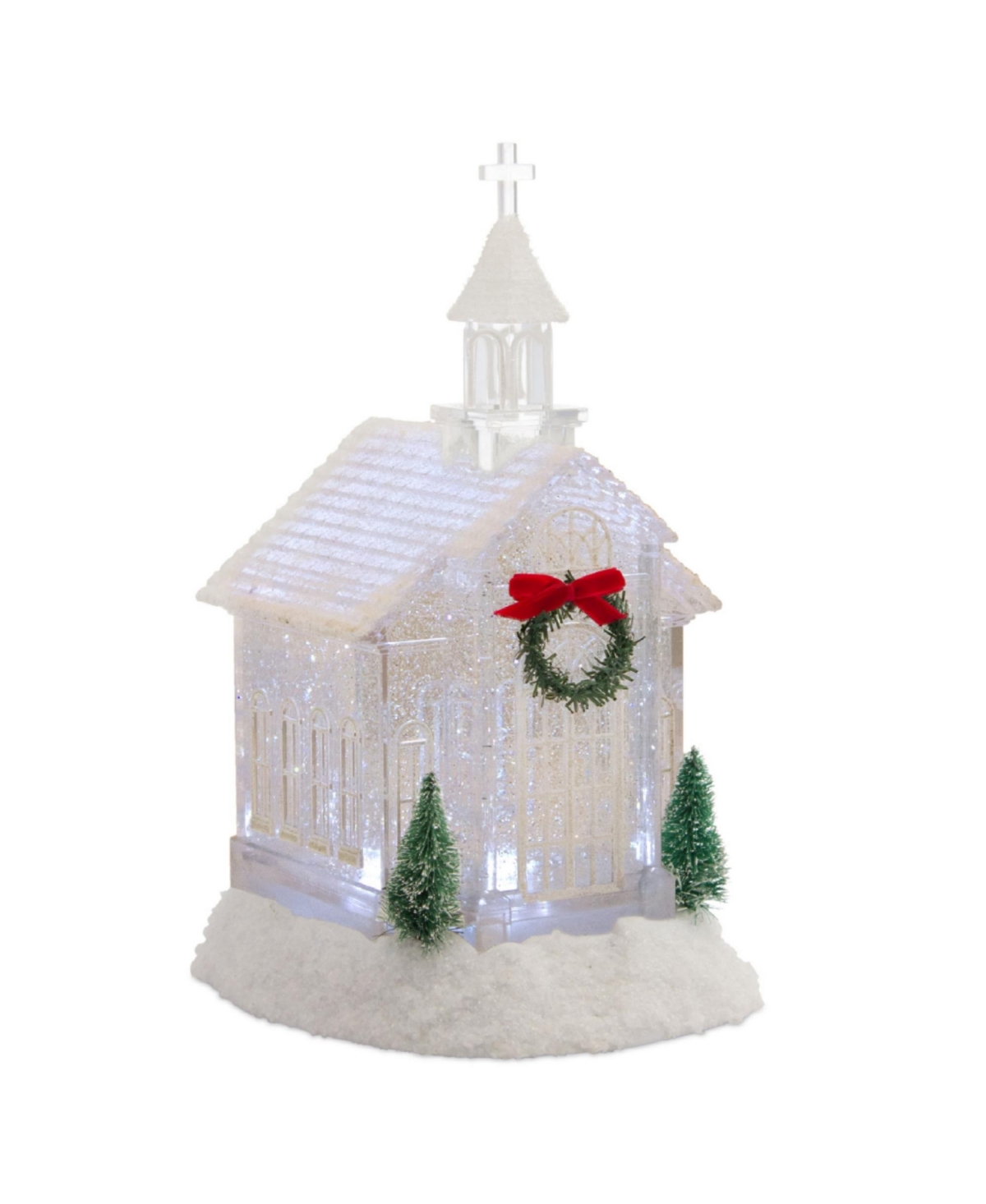 Click here for Slickblue Led Church Snow Globe With Pine Accents... prices